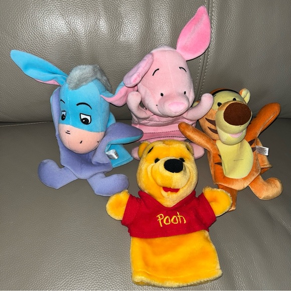 Disney | Toys | 4pcs Disney Winnie The Pooh Hand Puppet Set 9 Vtg Pooh ...